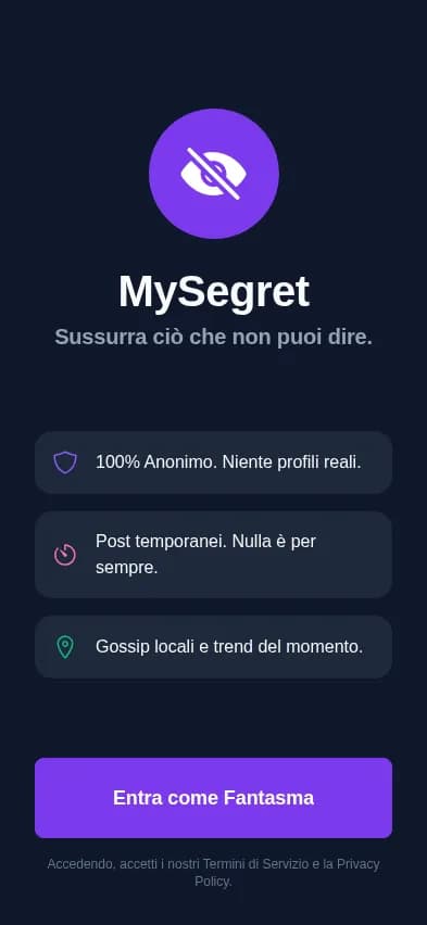 MySegret Anonymous App