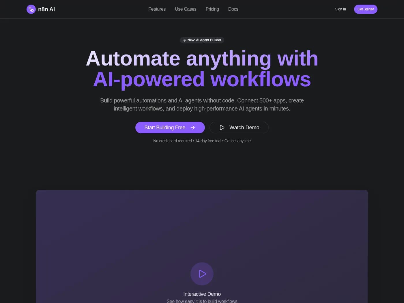 n8n AI Agent Workflow Builder