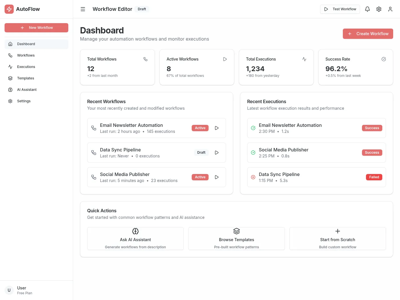n8n Automation Platform Clone with AI Agent