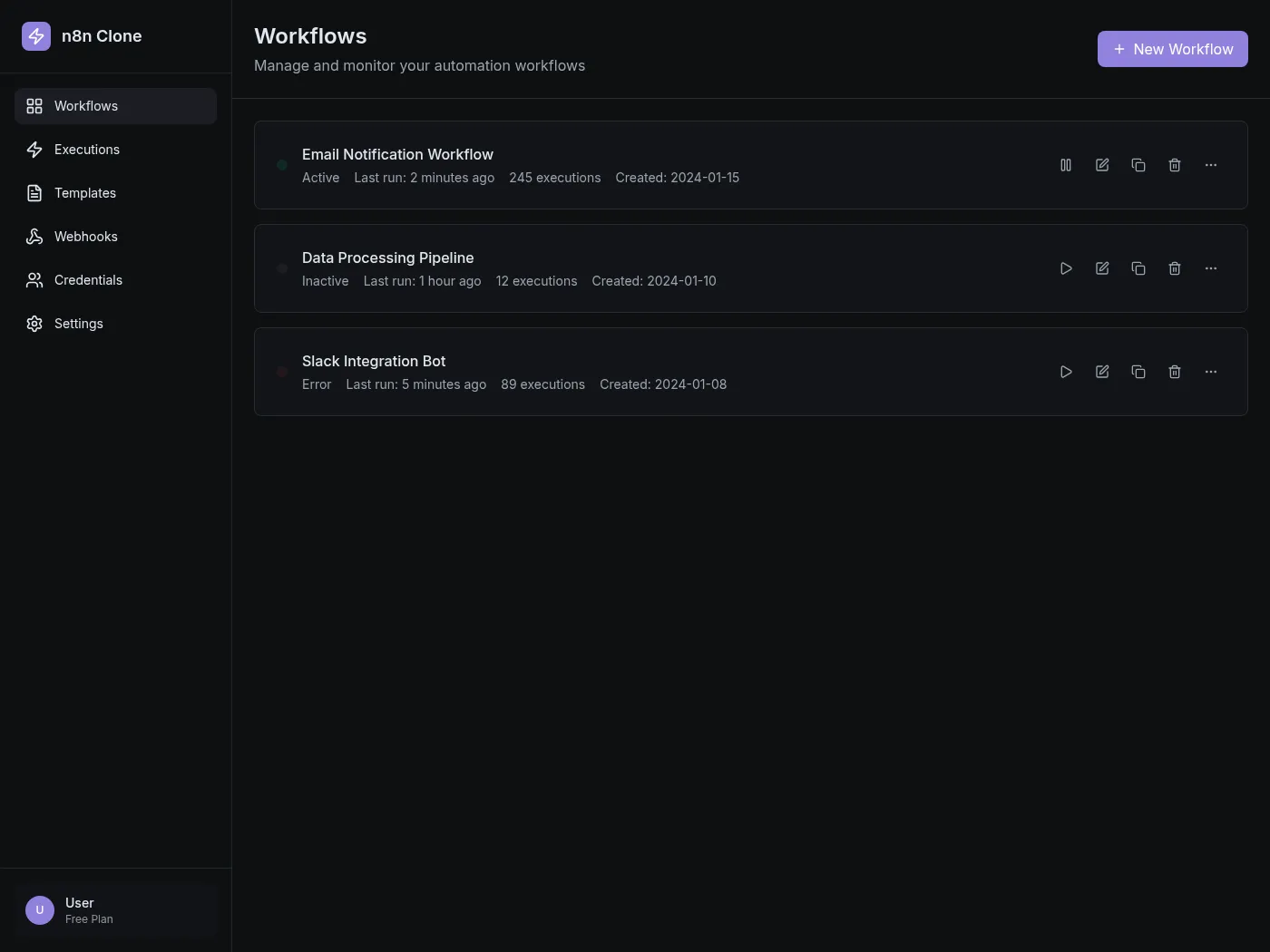 n8n Workflow Automation Clone