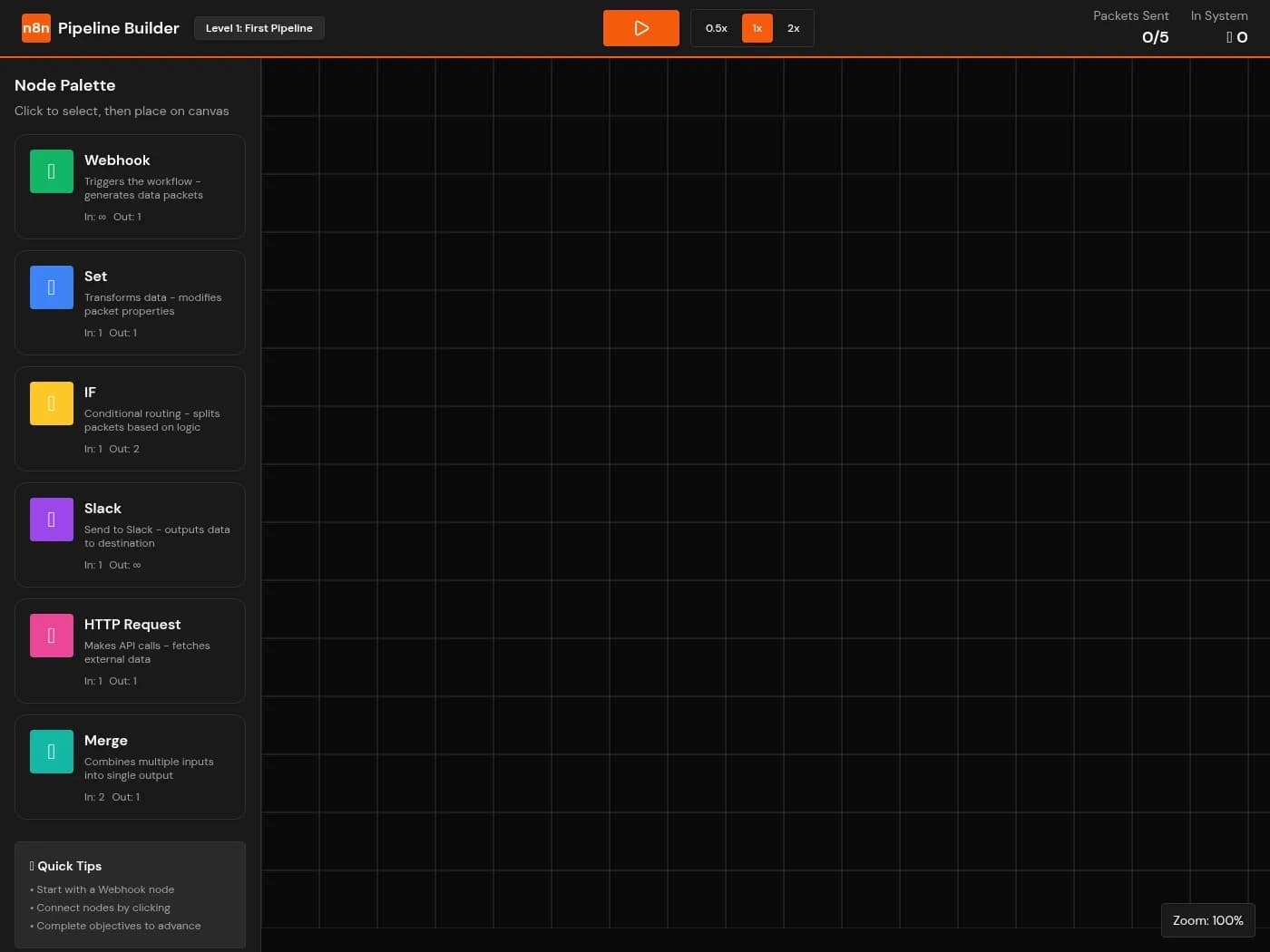 n8n Factory-Builder: Interactive Game for Automation Workflow Education