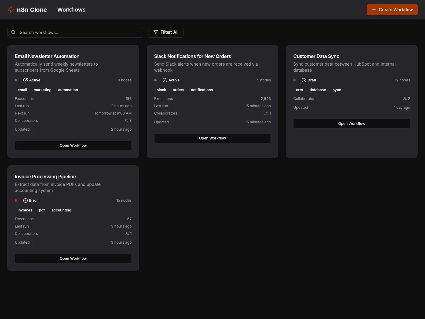 n8n Workflow Automation Clone