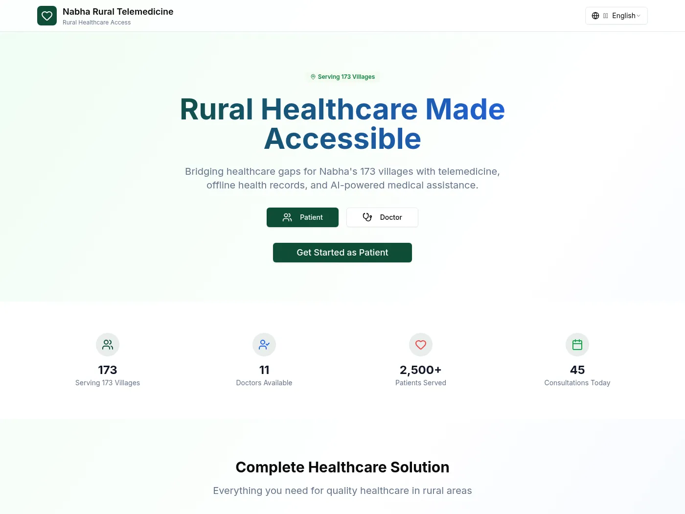 Nabha Rural Telemedicine & Health Access Platform