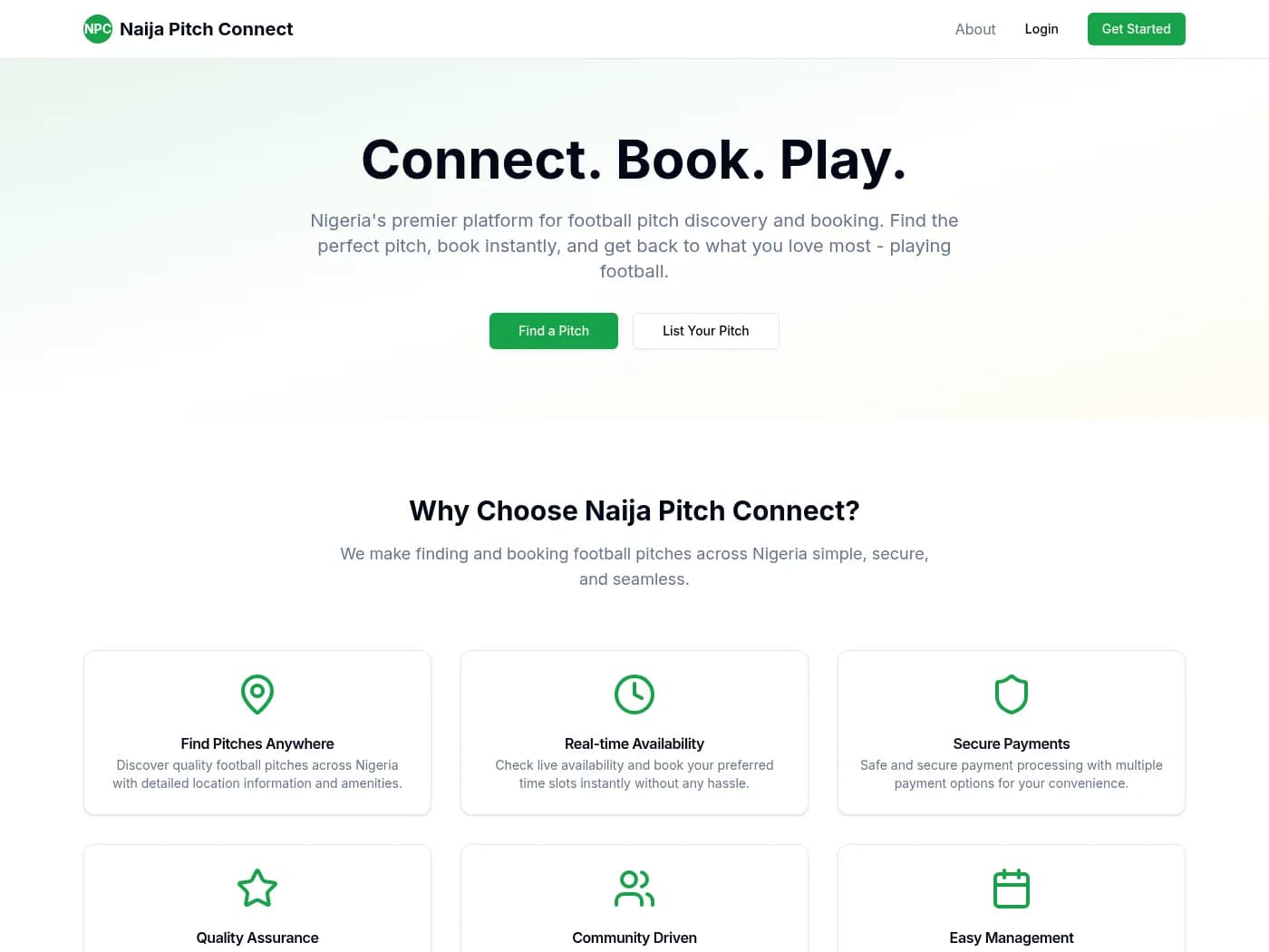Naija Pitch Connect (No Firebase Edition)