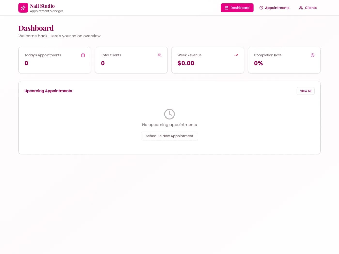 Nail Studio Appointment Management System