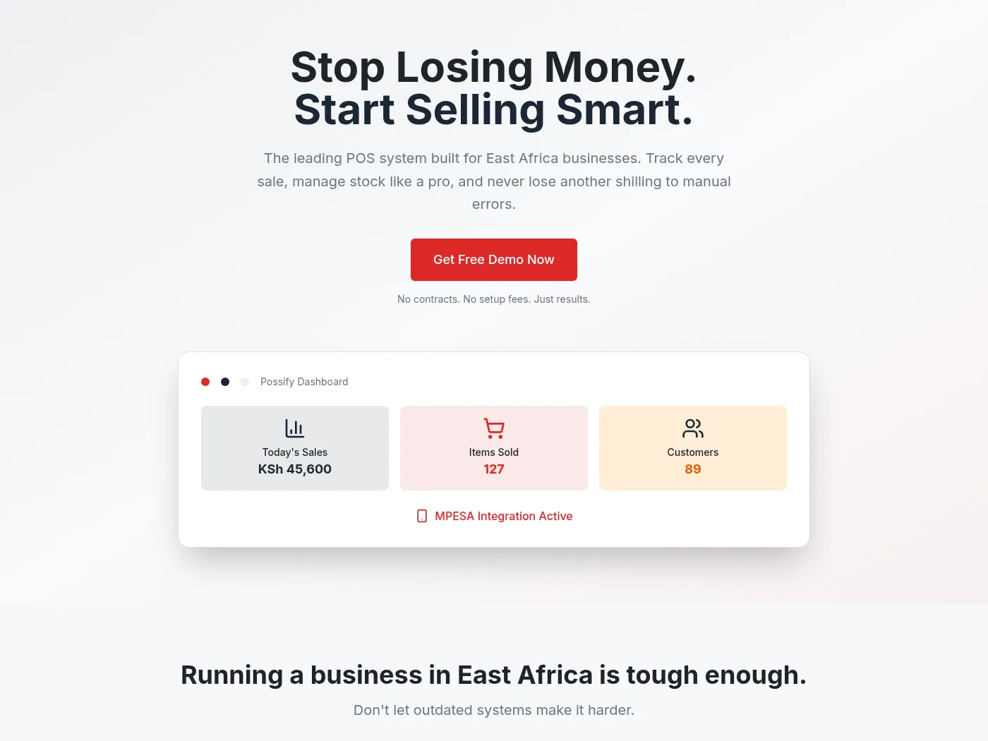 NairobiPOS One-Page Website for Local Businesses