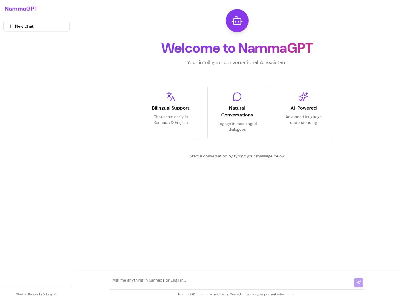 NammaGPT Web Clone