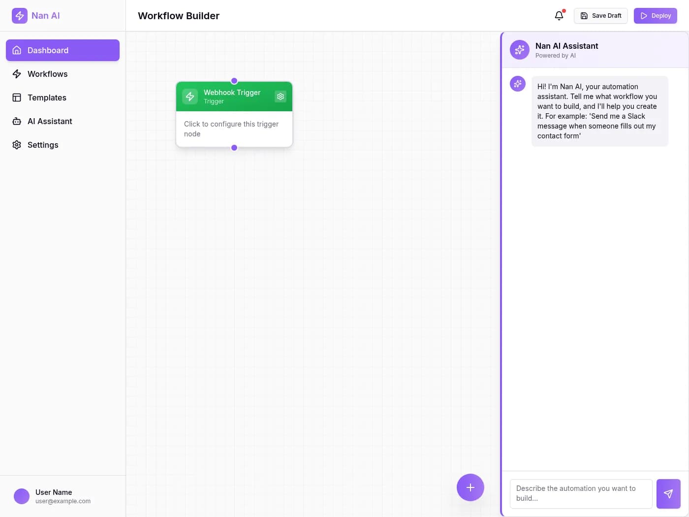 Nan AI Automation Builder