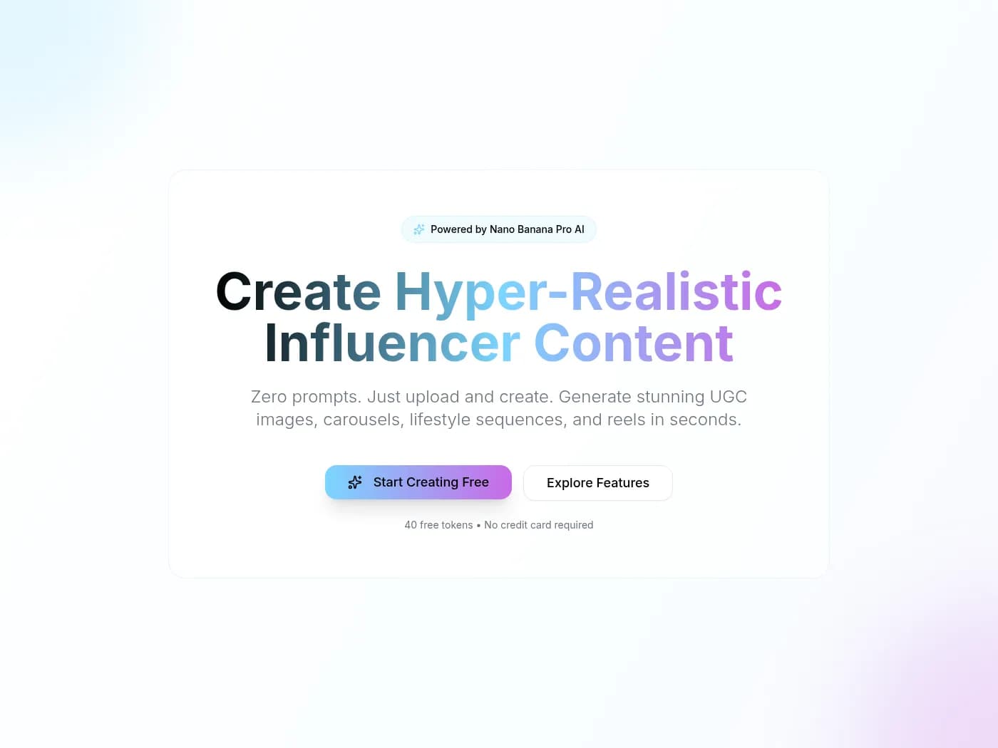 Nano Banana Pro UGC SaaS Platform