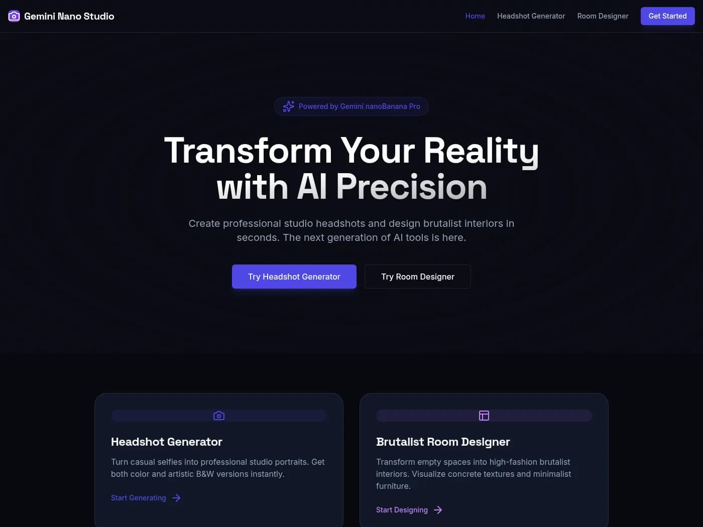 Gemini nanoBanana Pro Headshot & Room Designer