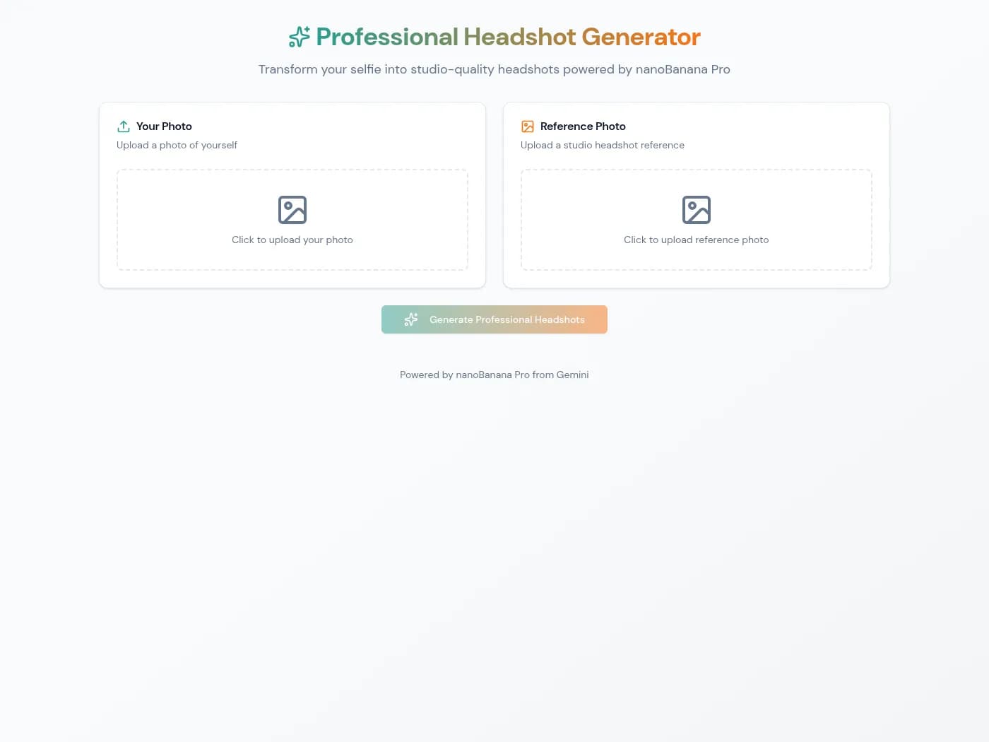 NanoBanana Pro Headshot Generator