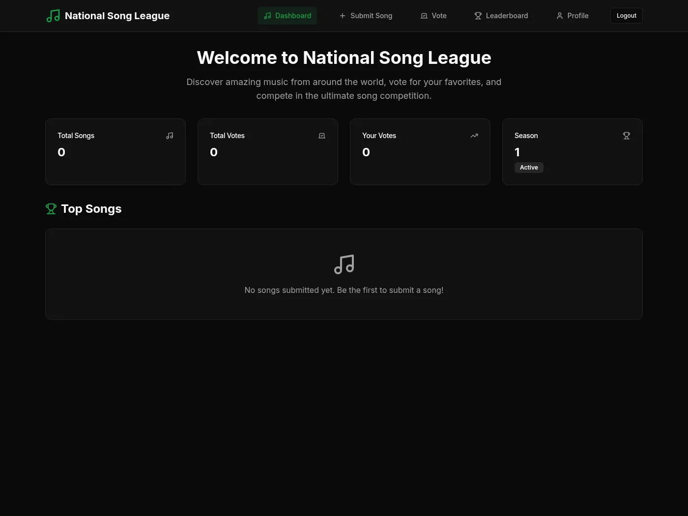 National Song League App