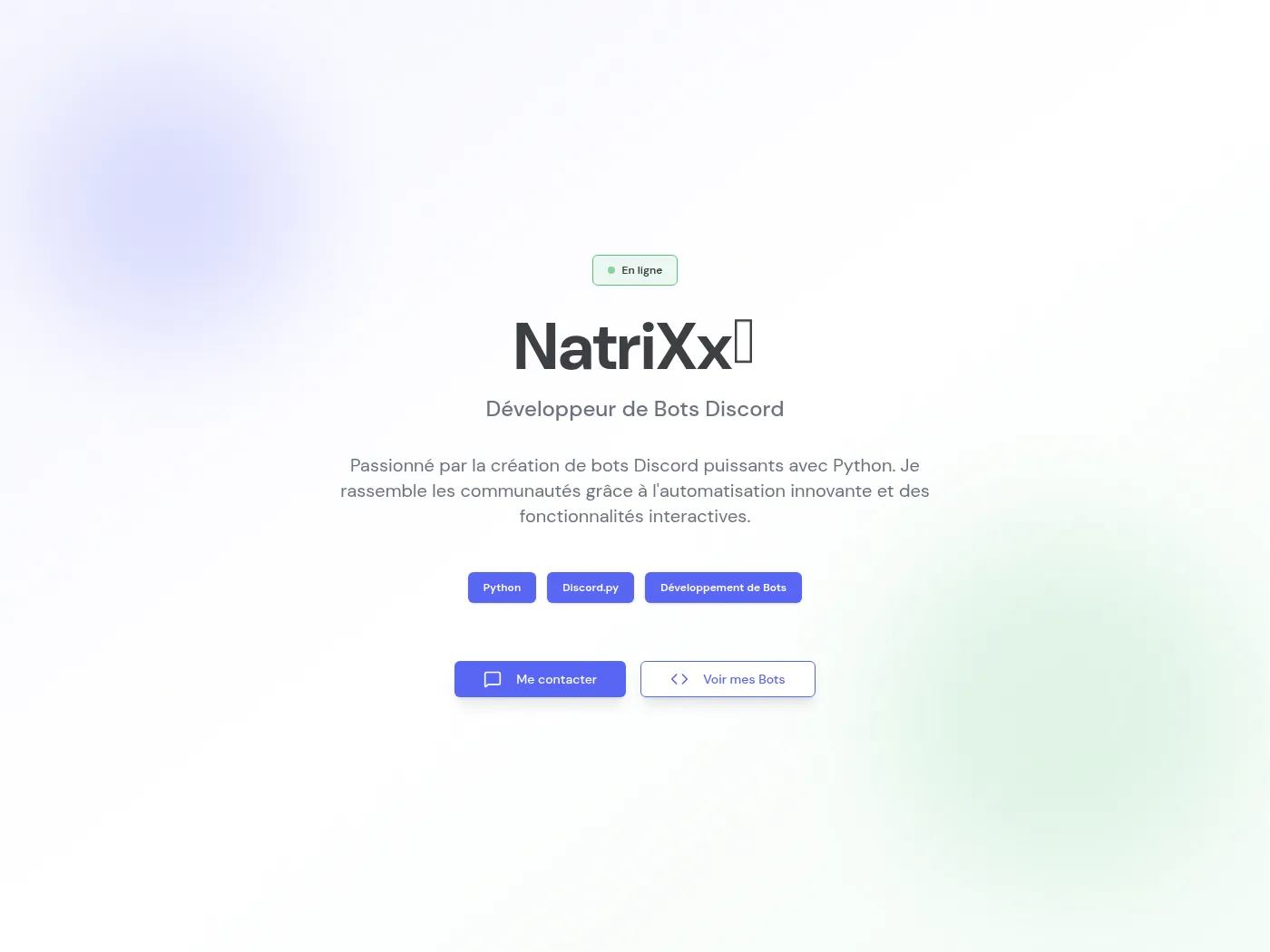 NatriXxπ¦
Interactive Portfolio