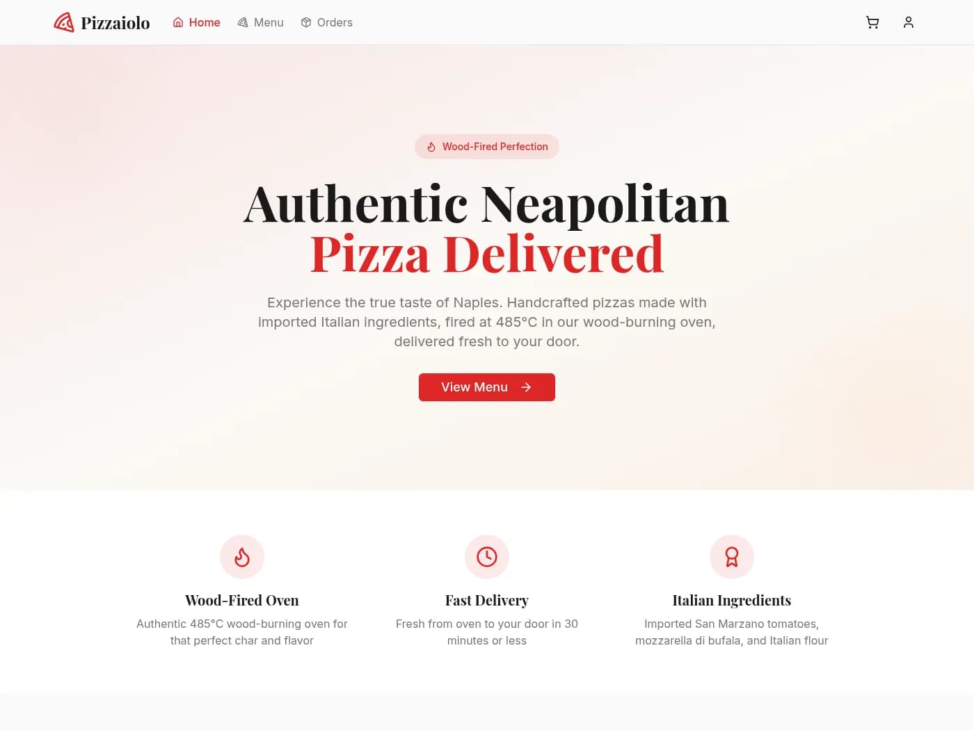 Neapolitan Pizza Cloud Kitchen App