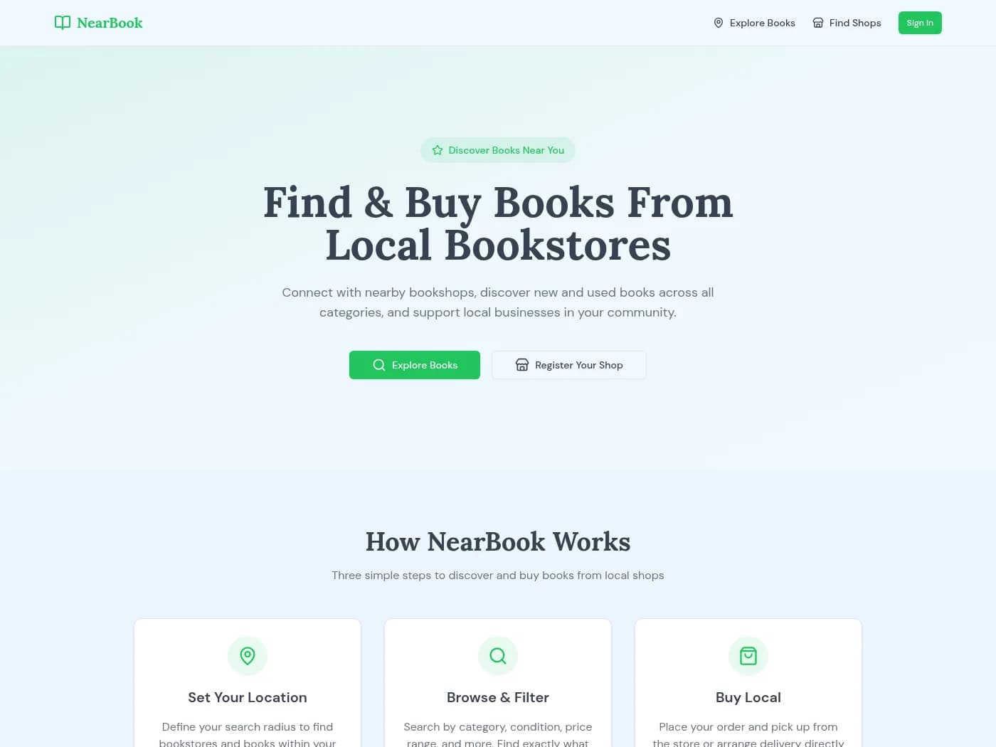 NearBook Enhanced Bookstore Platform