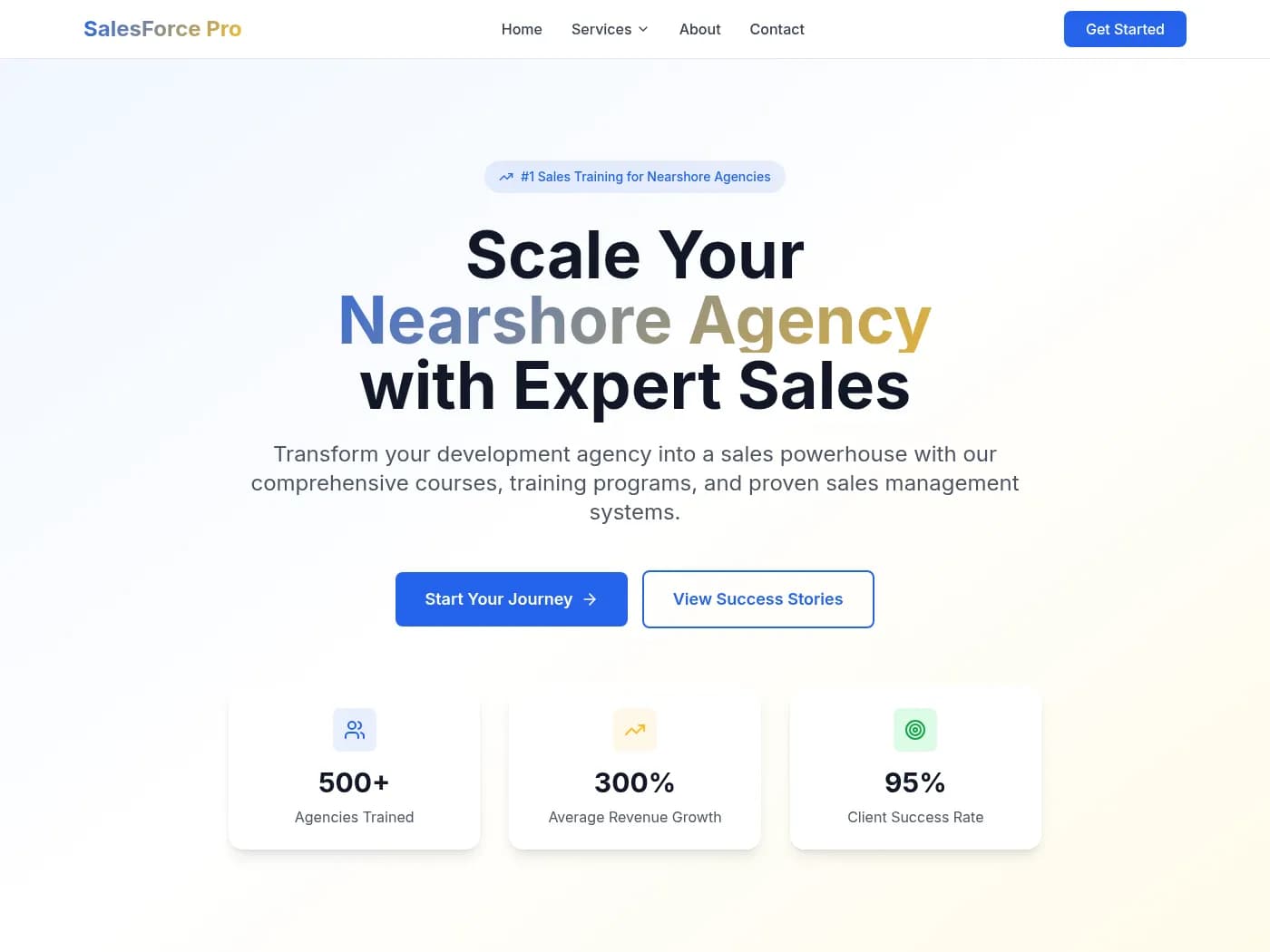 Nearshore Agency Sales Services Platform