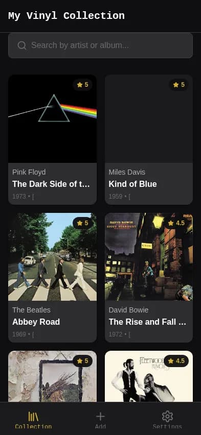 NeedleNote: The Visual Vinyl Collection Companion for Discogs