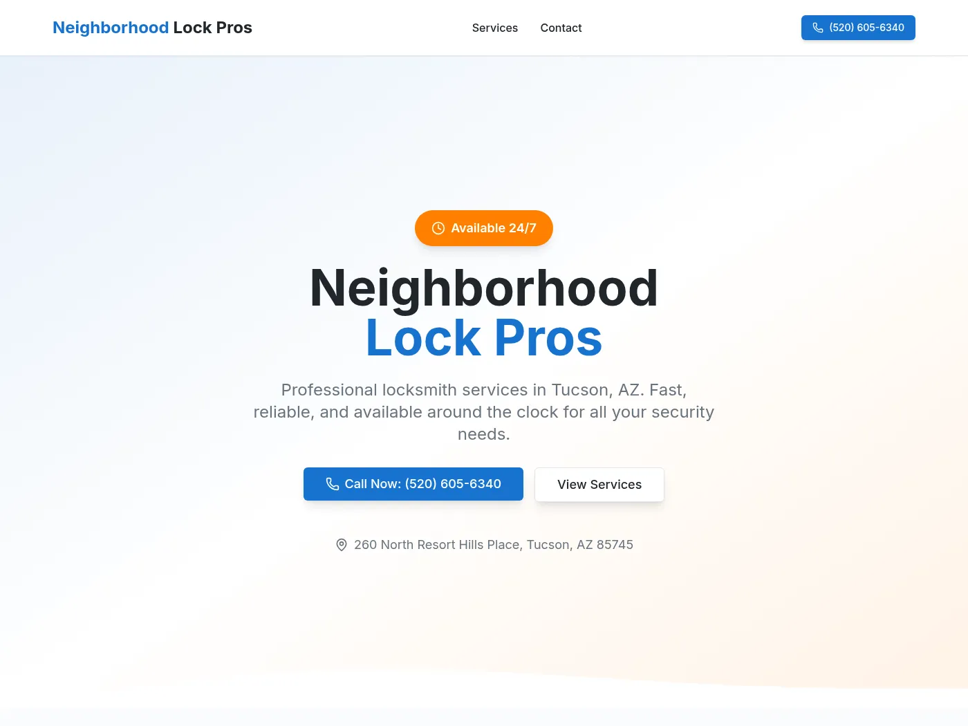 Neighborhood Lock Pros Locksmith Website