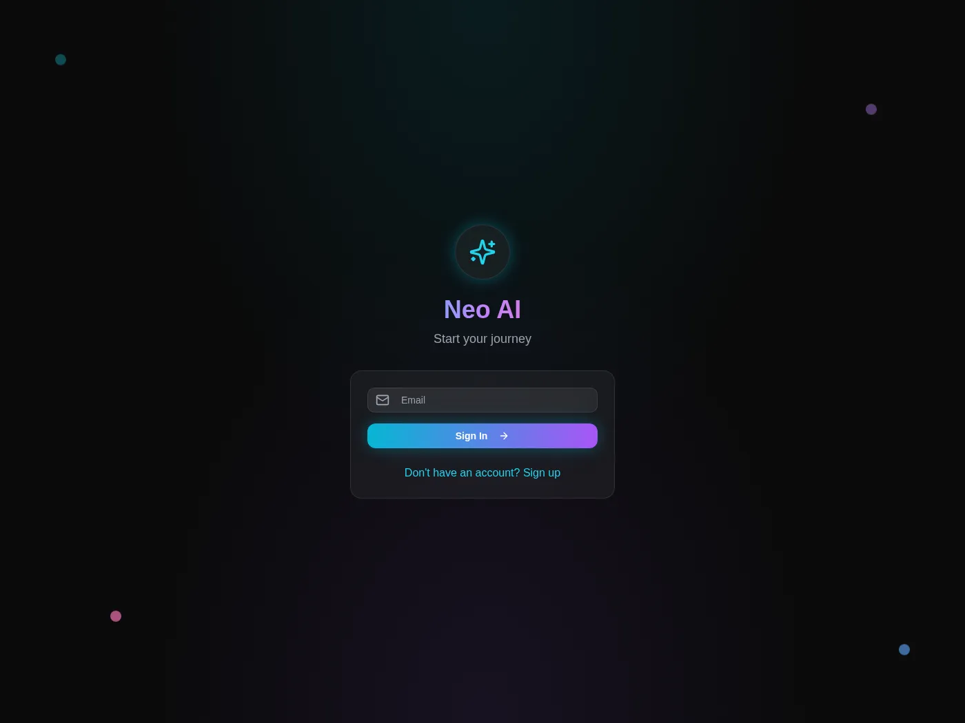 Neo AI - Futuristic Voice & Chat Assistant