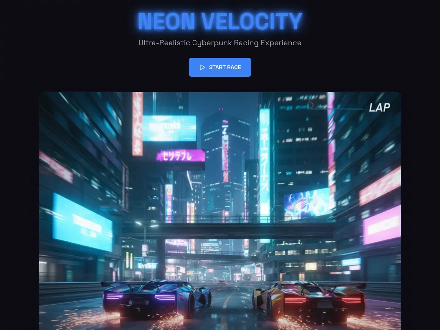 Neon Velocity: Ultra-Realistic Cyberpunk Racing Showcase