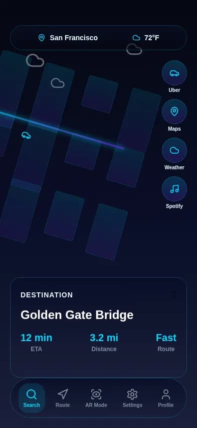 NeonNav: Next-Gen 3D Navigation & AR Map UI for Android