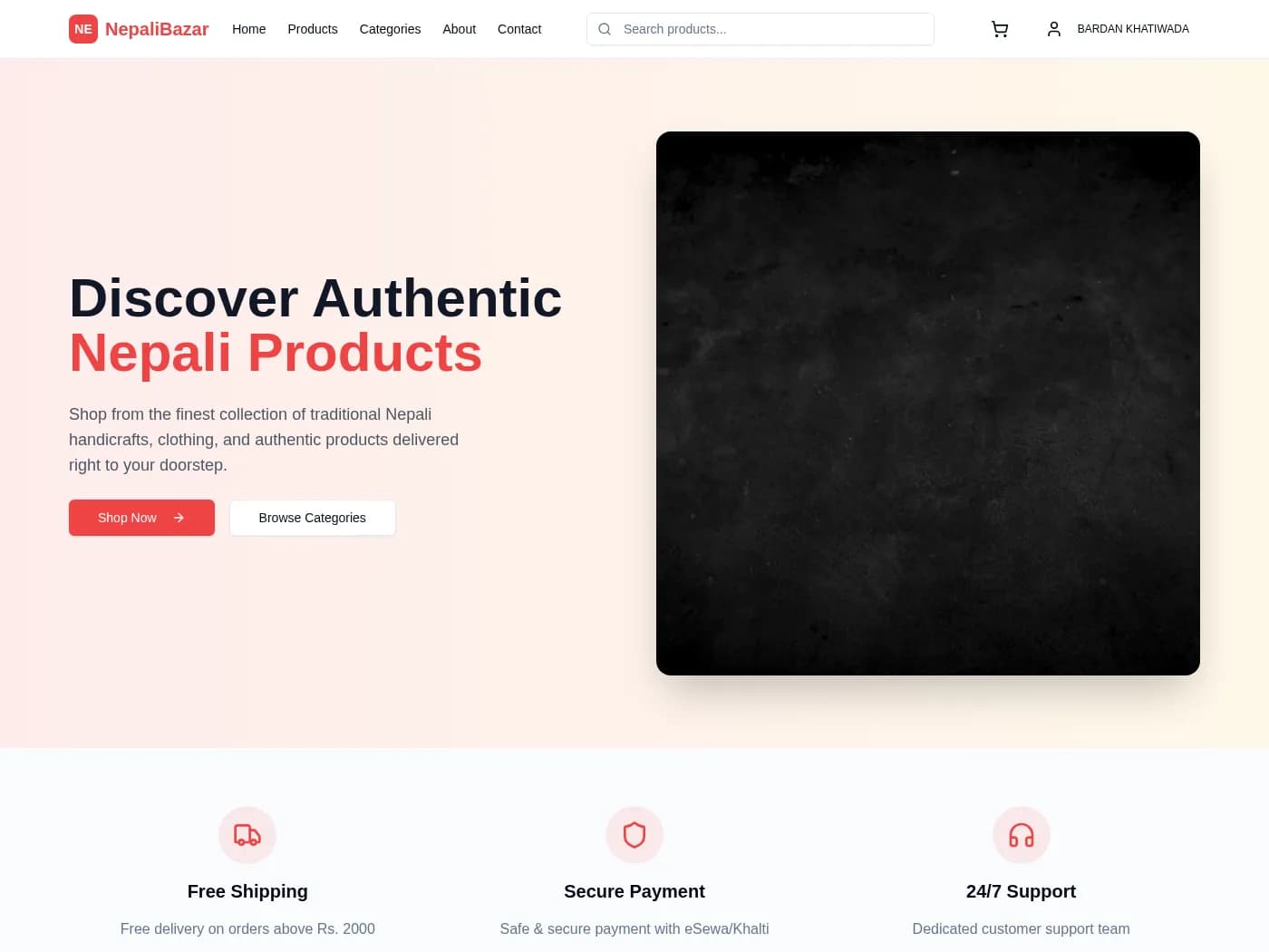 Nepali eCommerce Platform with Secure User Management and Local Payment Integration