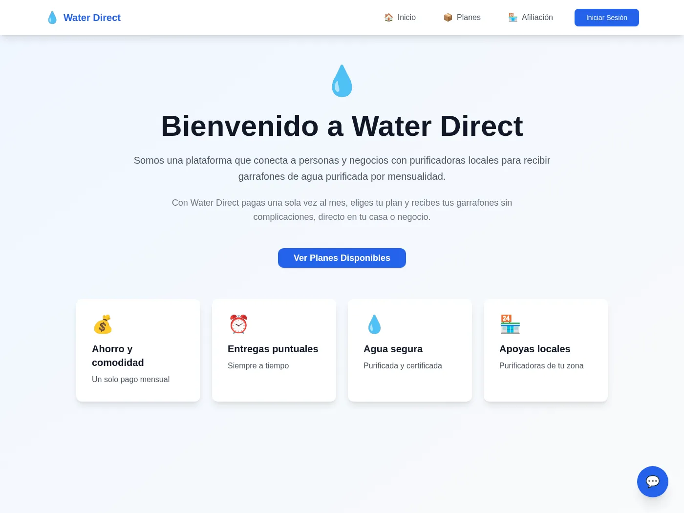 NerdLat WaterDirect Dashboard