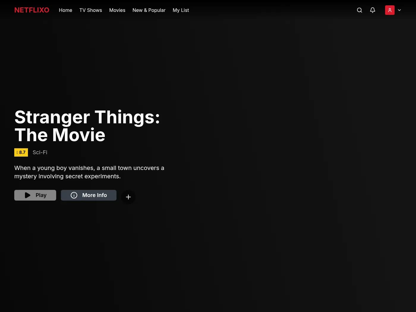 Netflixo – Functional Netflix Clone for Learning