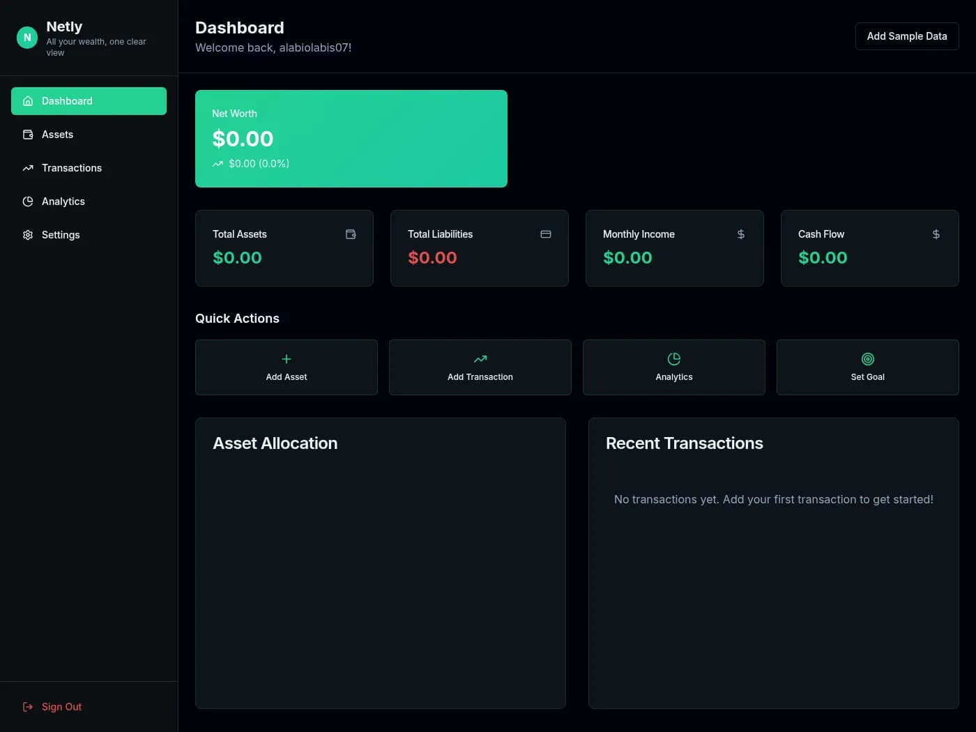 Netly — Unified Personal Finance Dashboard for Dynamic Wealth Tracking