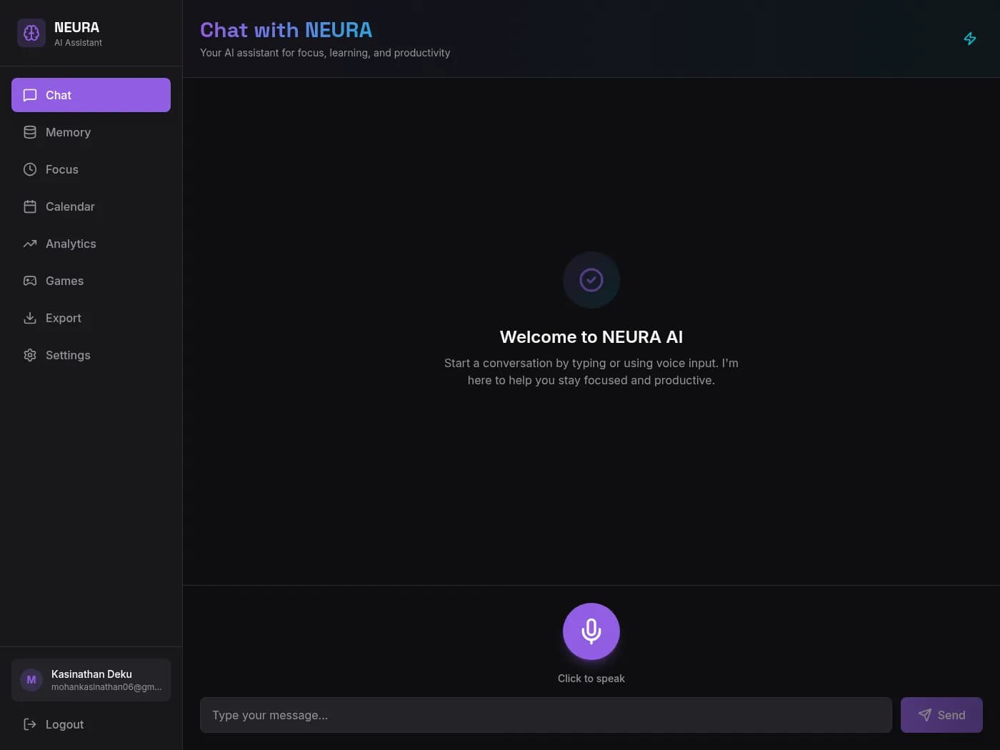 NEURA AI v9 (Web Edition): Offline, Context-Aware Voice AI Assistant