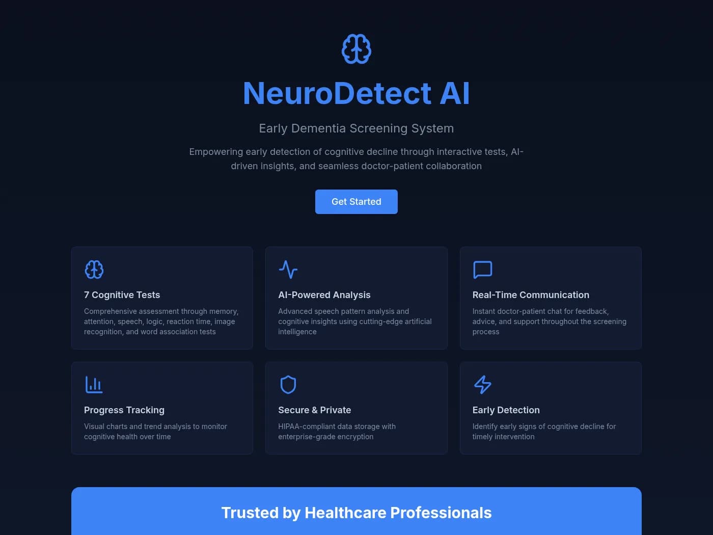 NeuroDetect AI — Early Dementia Screening & Doctor–Patient Interaction Platform