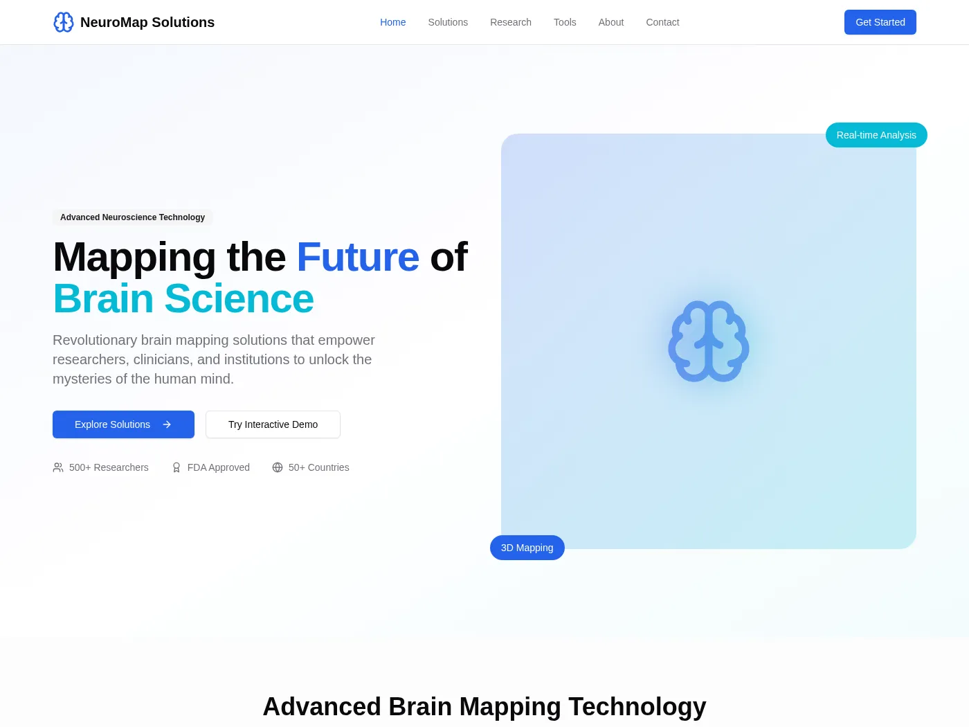 NeuroMap Solutions Website