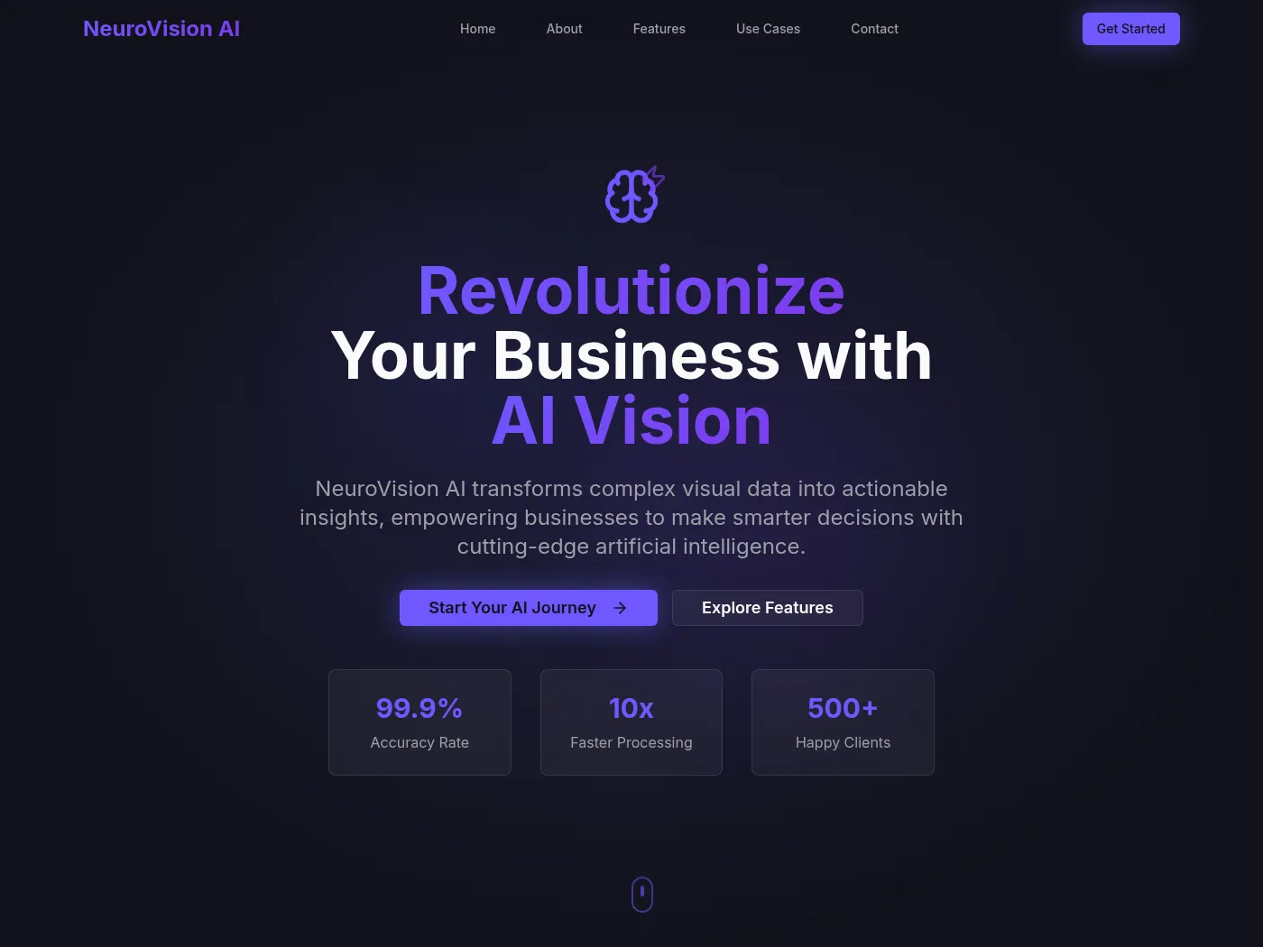 NeuroVision AI Homepage