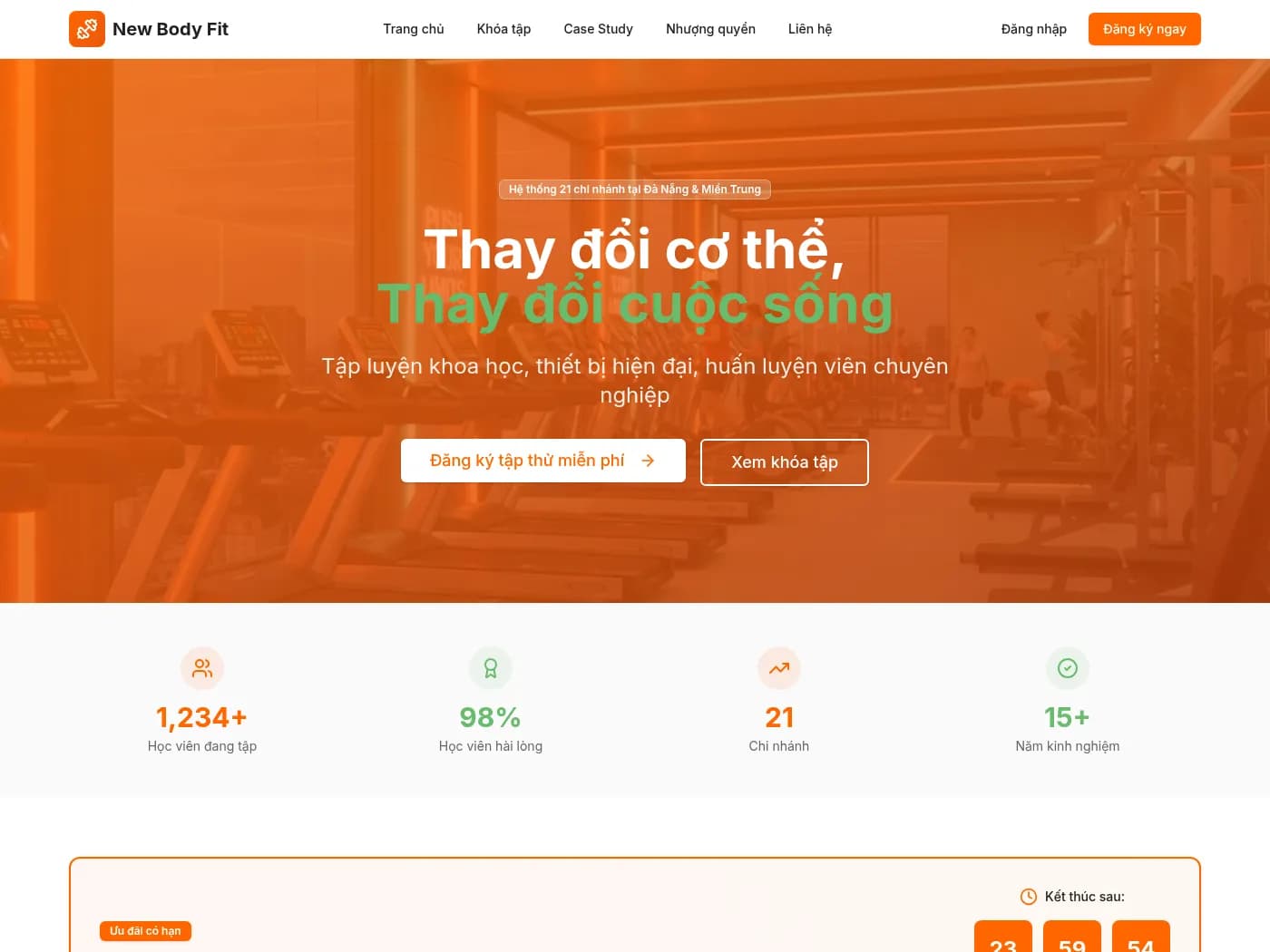 New Body Fit – Nền tảng website tăng trưởng & quản lý phòng gym hiện đại, tối ưu vận hành và nhượng quyền