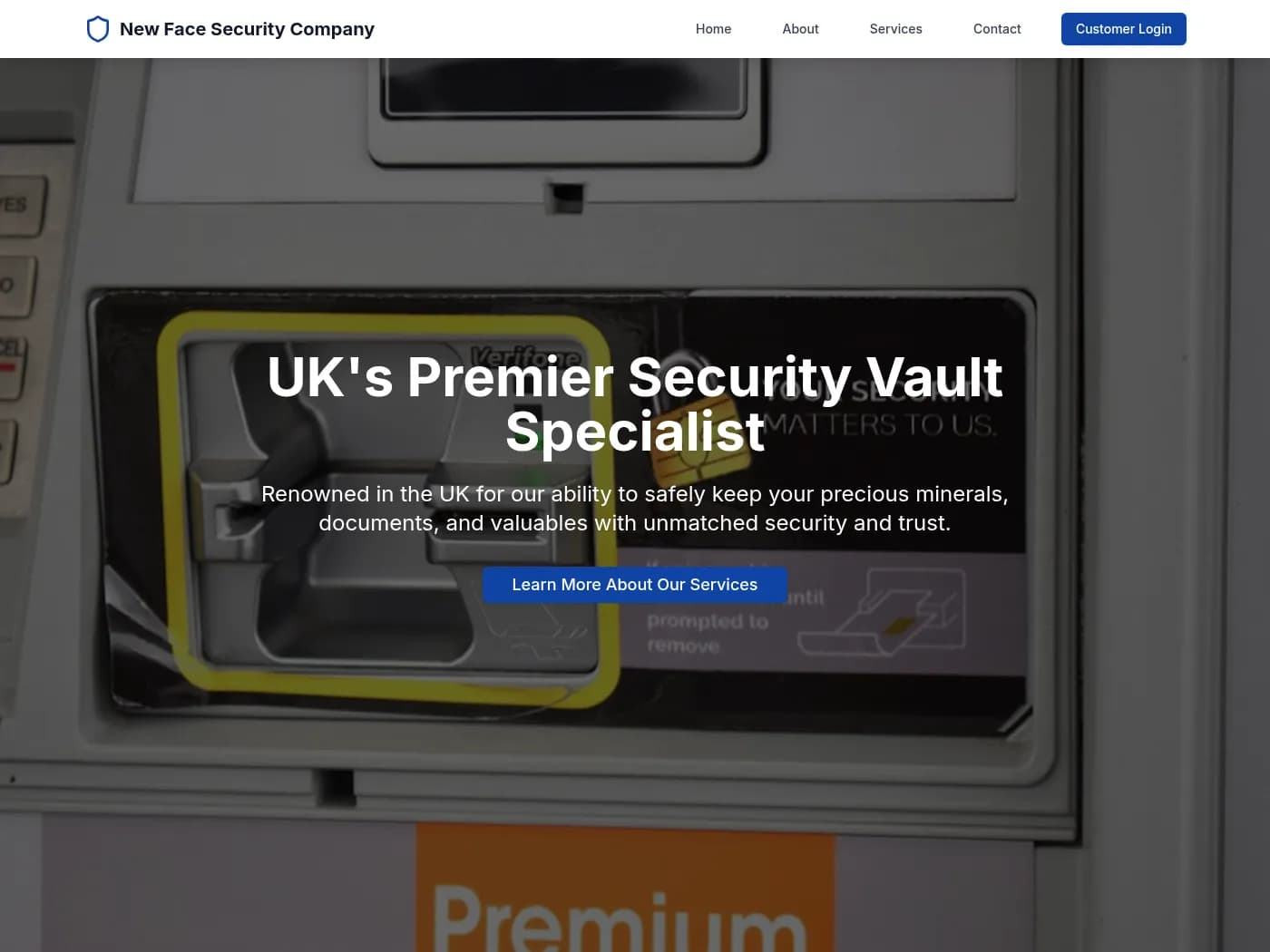 New Face Security Company Website & Secure Portal