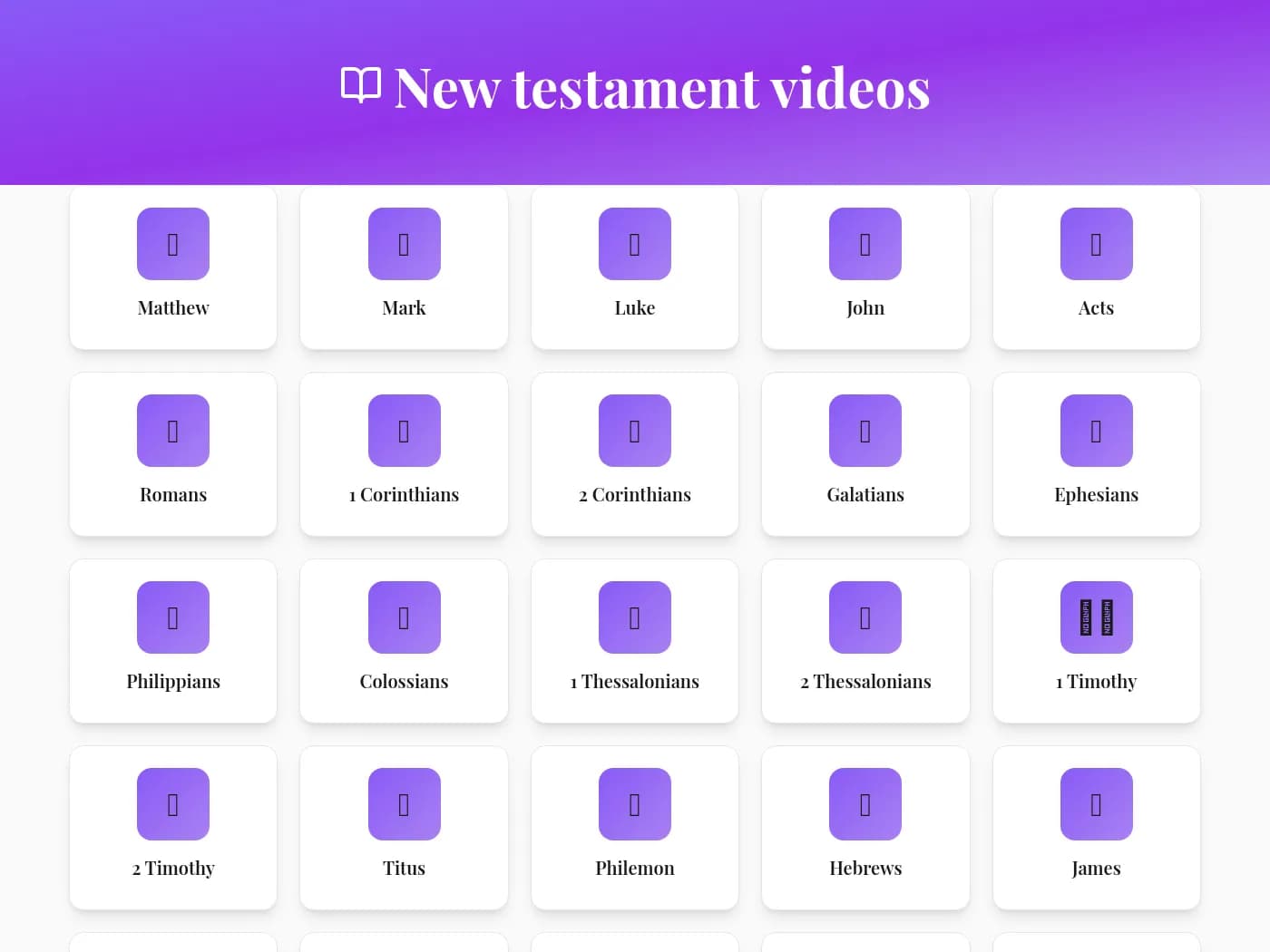 New Testament Explorer with Illustrated Book Logos