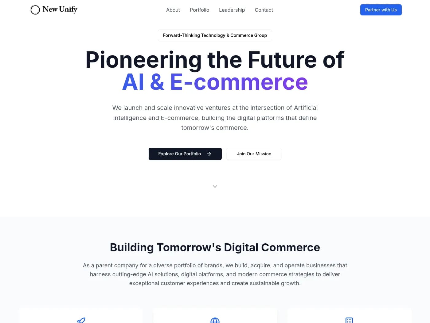 New Unify Corporate Website