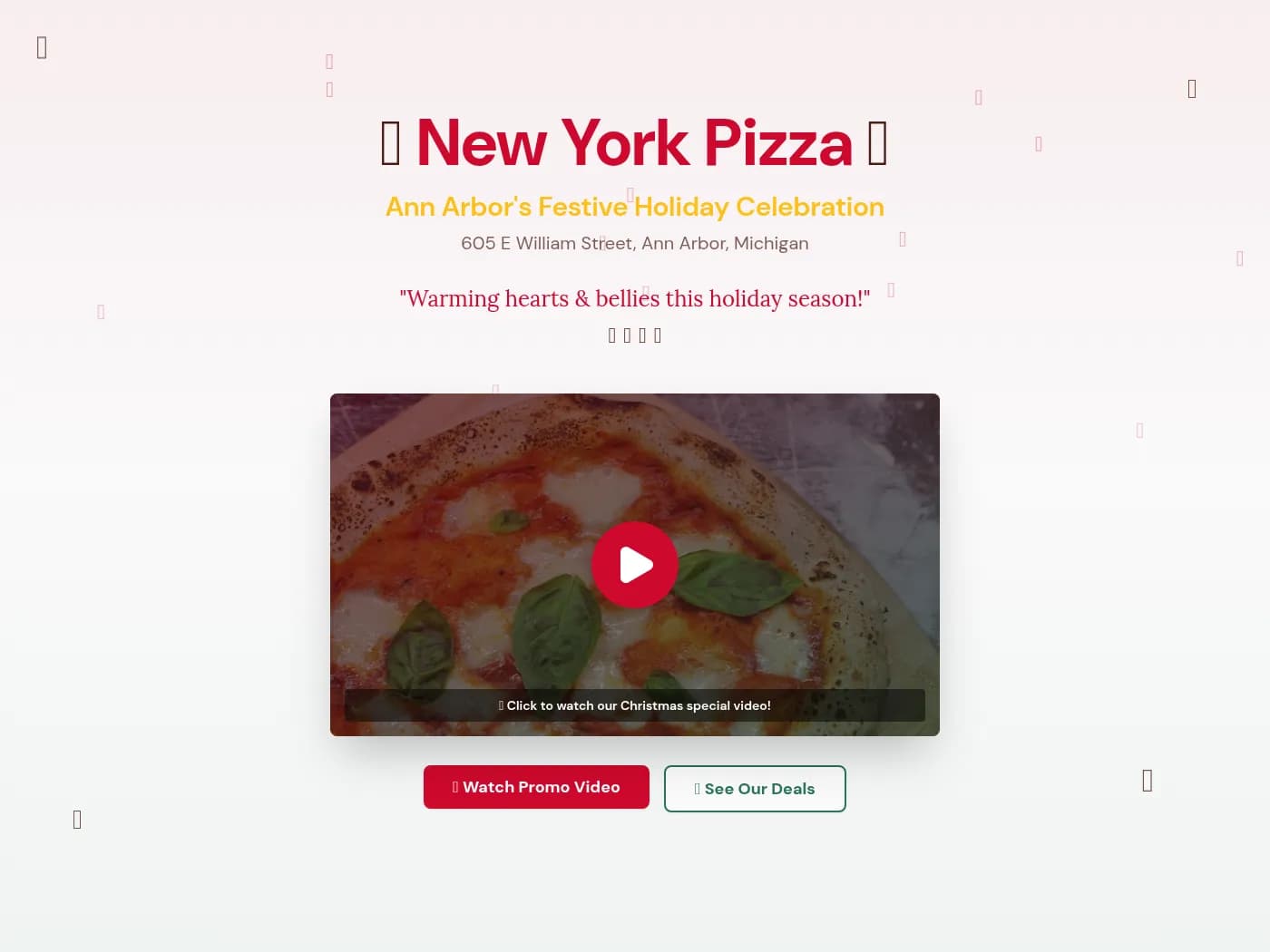 New York Pizza Ann Arbor Christmas Promo Video