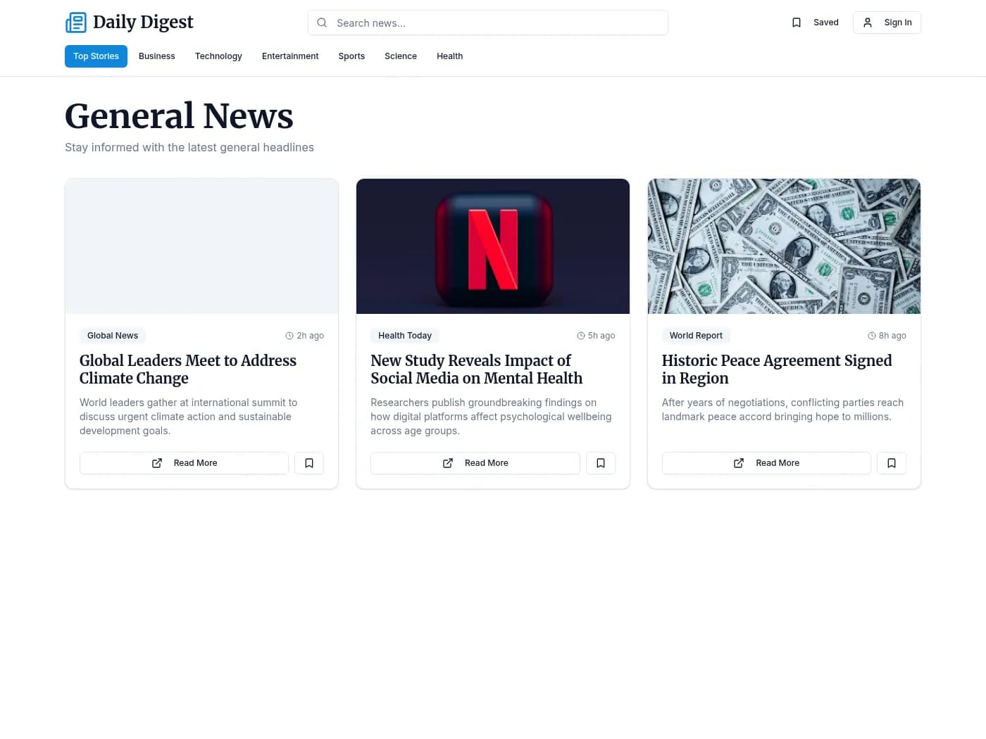 Daily Digest: Personalized News App
