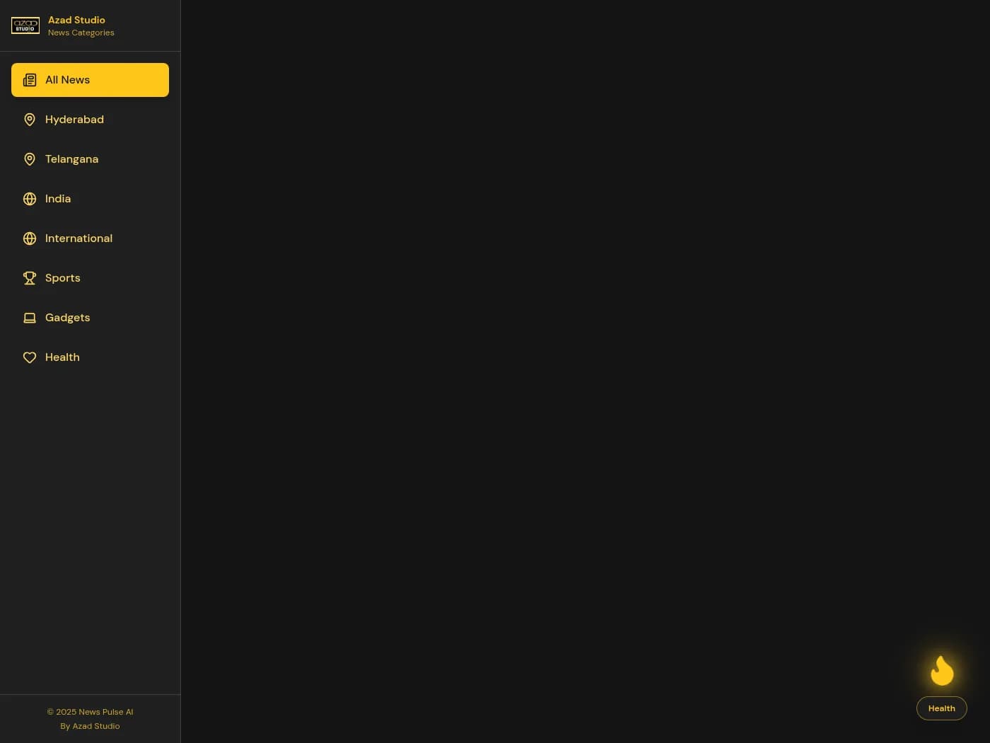 News Pulse AI – Multilingual AI-Powered News Platform by Azad Studio