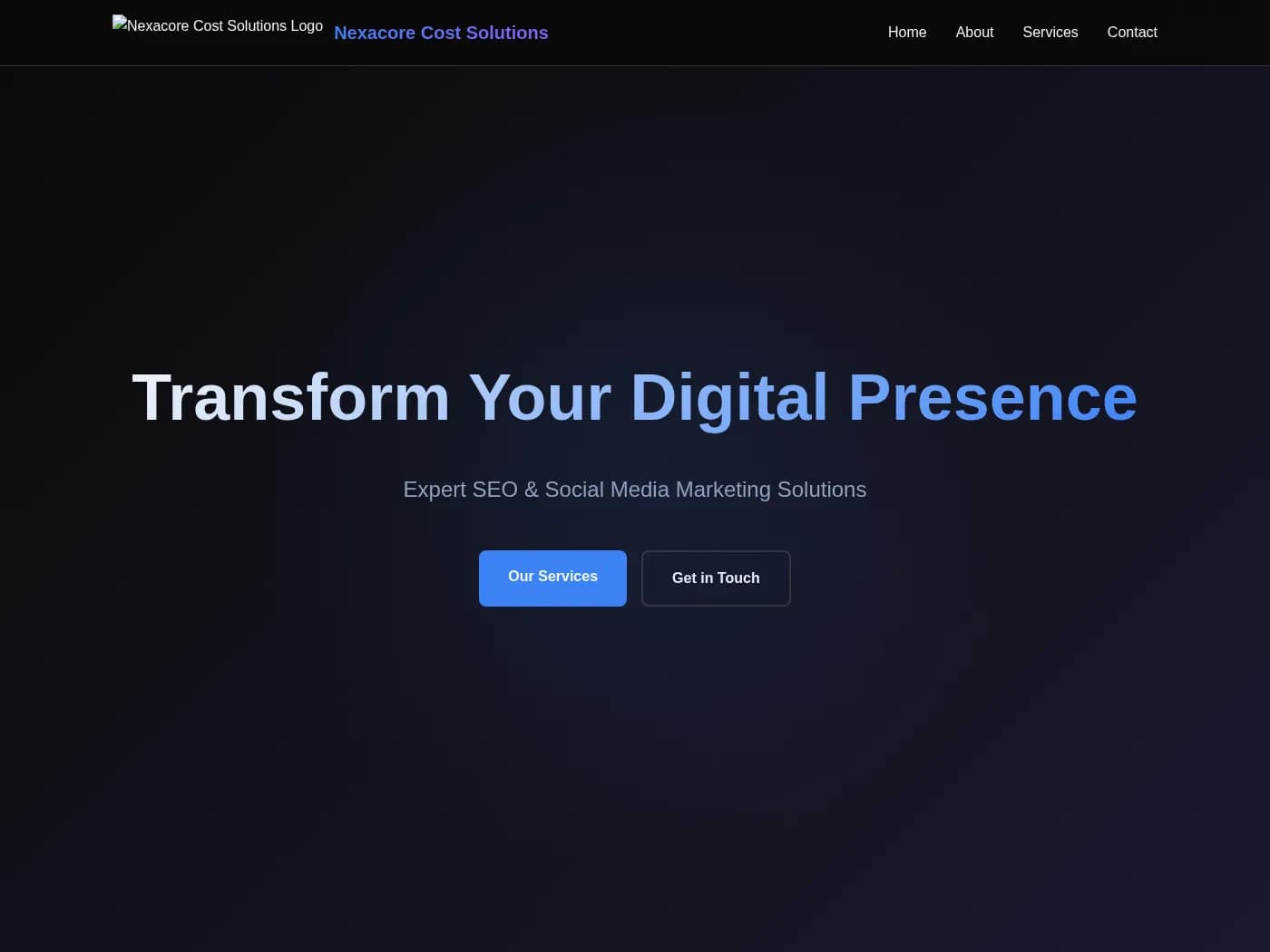 Nexacore Cost Solutions Professional Website