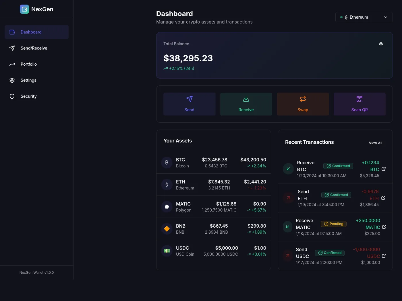 NexGen Decentralized Crypto Wallet
