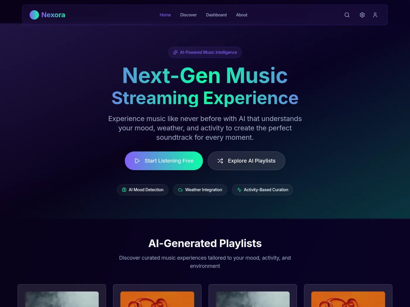 Nexora: Advanced AI-Powered Luxury Music Streaming Platform