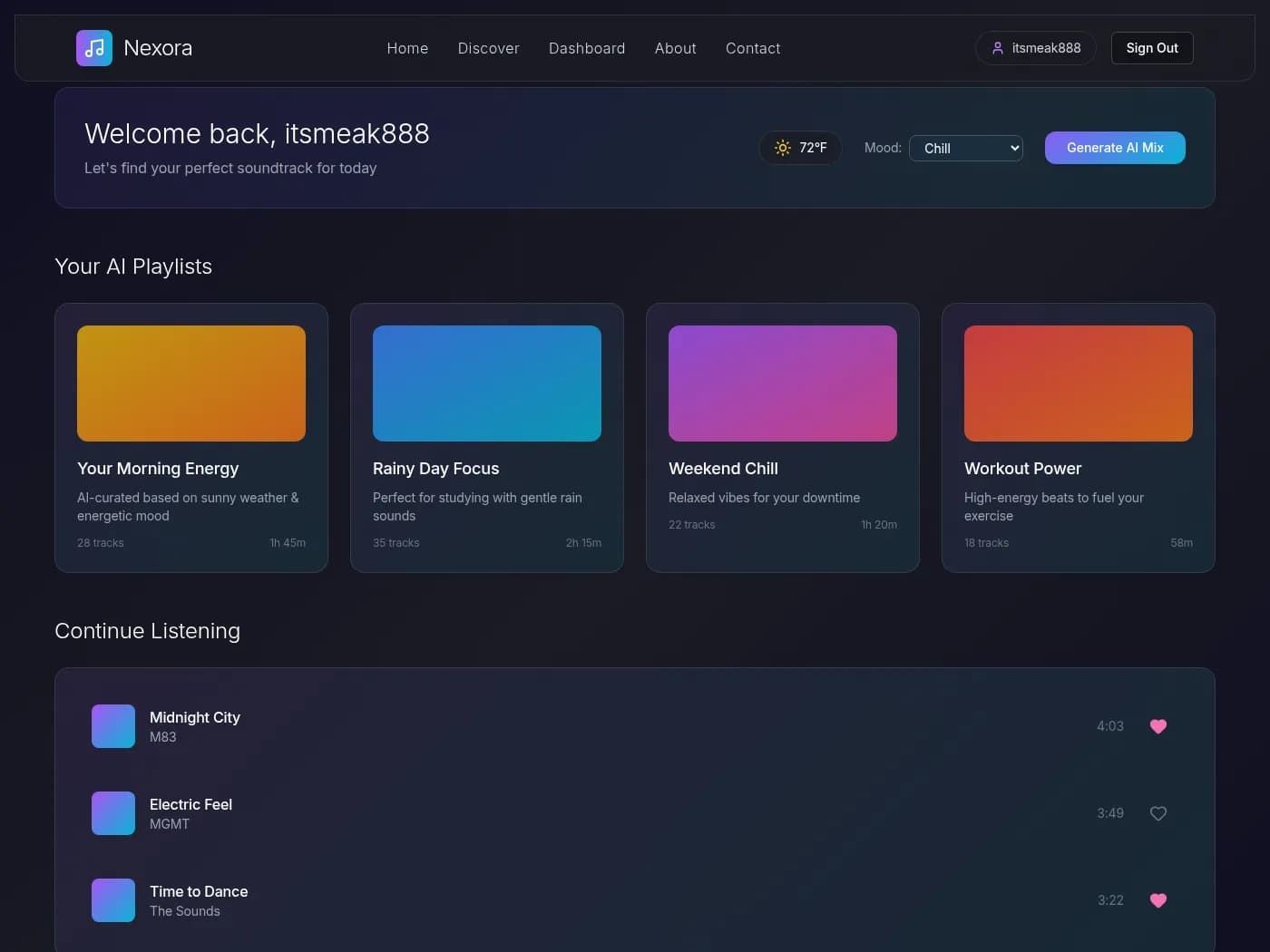 Nexora - AI-Powered Luxury Music Streaming Platform