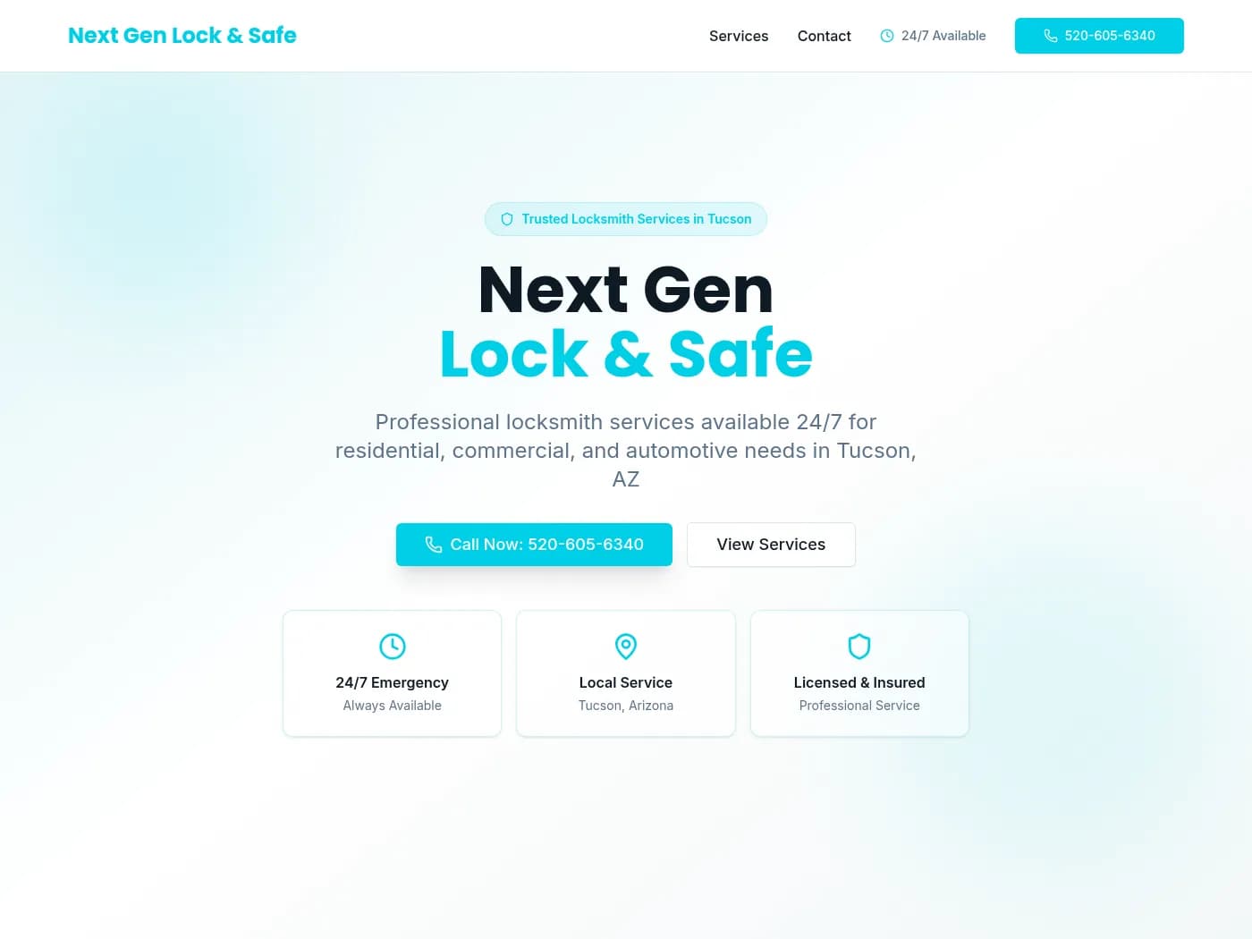 Next Gen Lock & Safe Locksmith Website