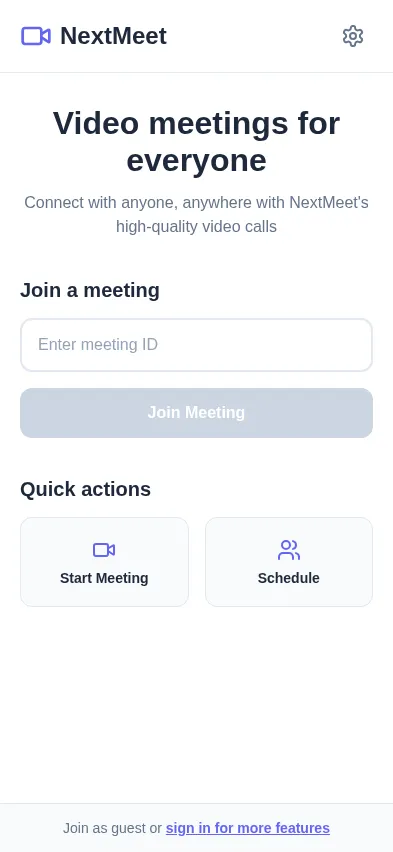Next-Gen Video Meeting App for Optimized Mobile Experience