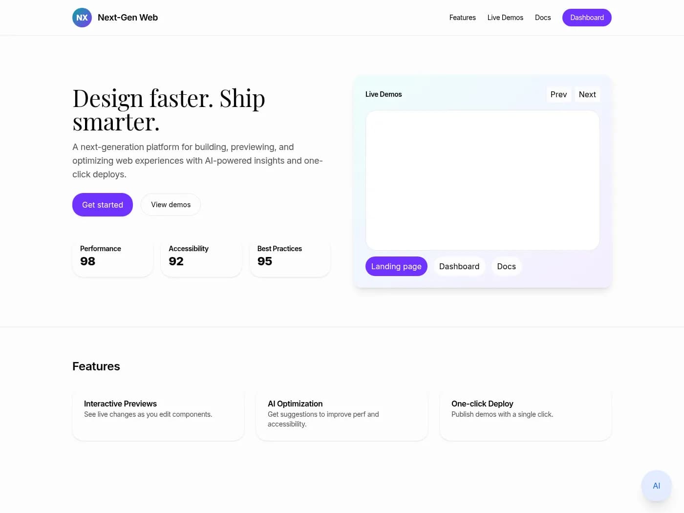 Next-Gen Web Experience Platform