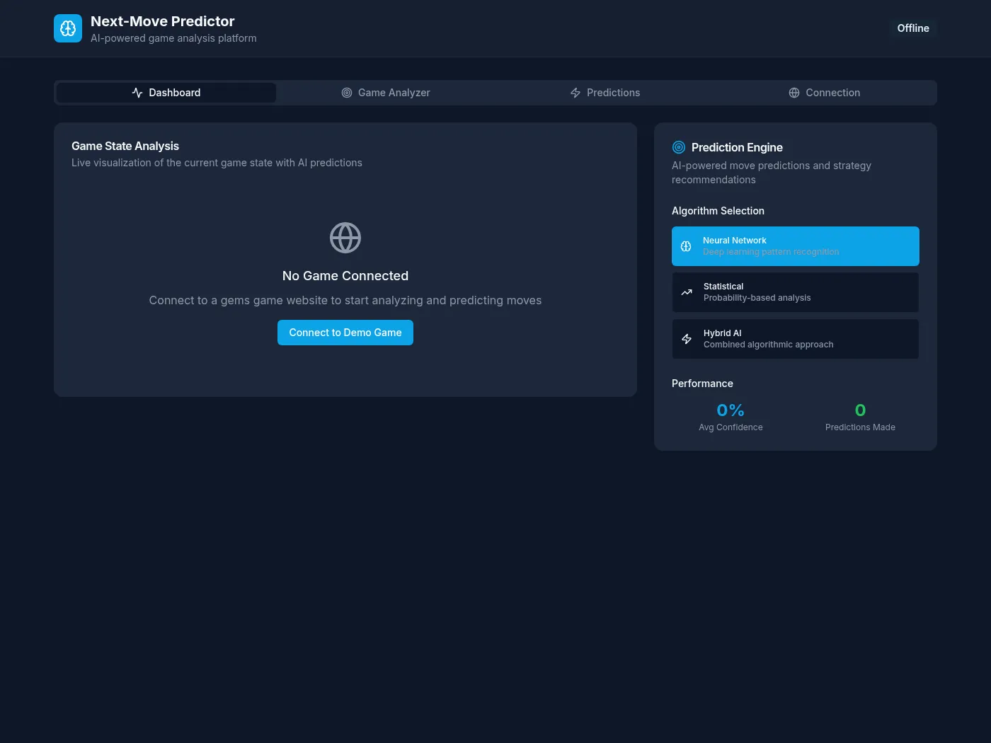 Next-Move Predictor Platform for Online Games