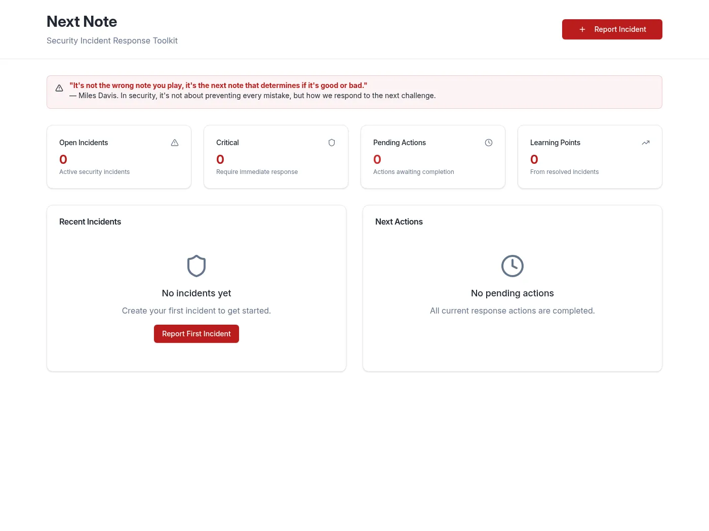 Next Note: A Corporate Security Incident Response Toolkit