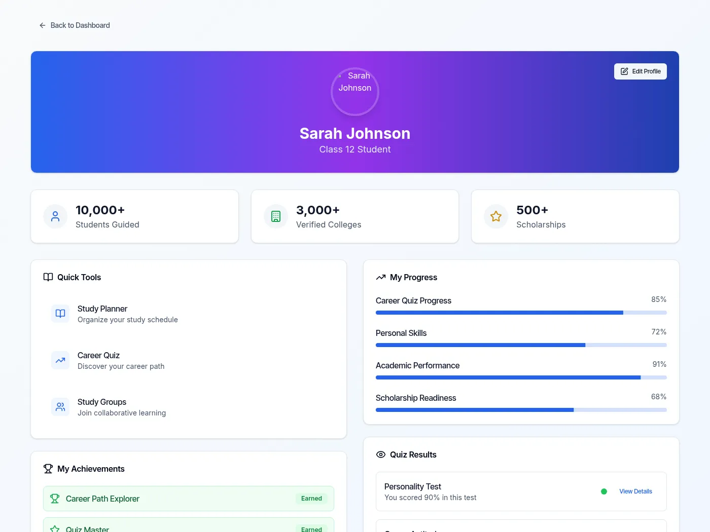 NextGen Career & Scholarship Explorer Platform